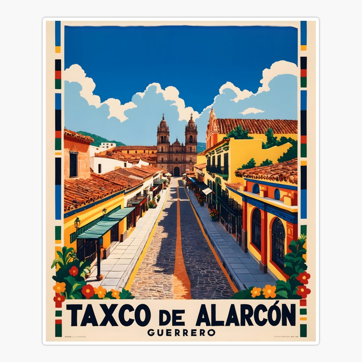 Maneki Taxco De Alarcon Guerrero Mexico Vintage Travel Tourism Sticker ...