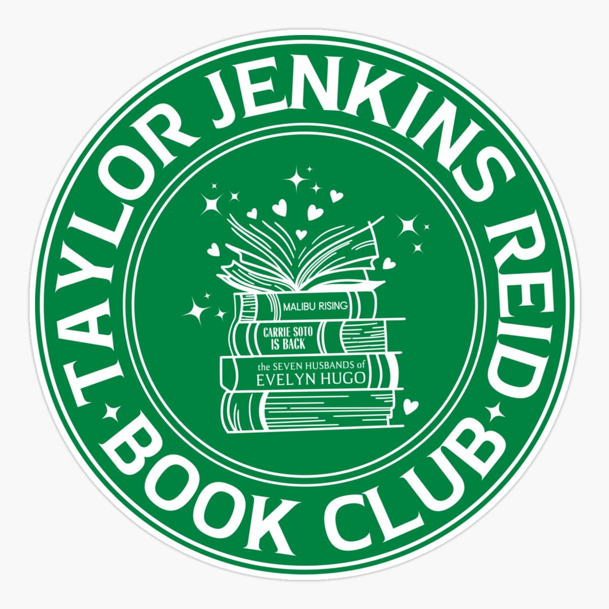 Maneki Taylor Jenkins Reid Book Club Sticker, Phone Decal Water Bottle ...