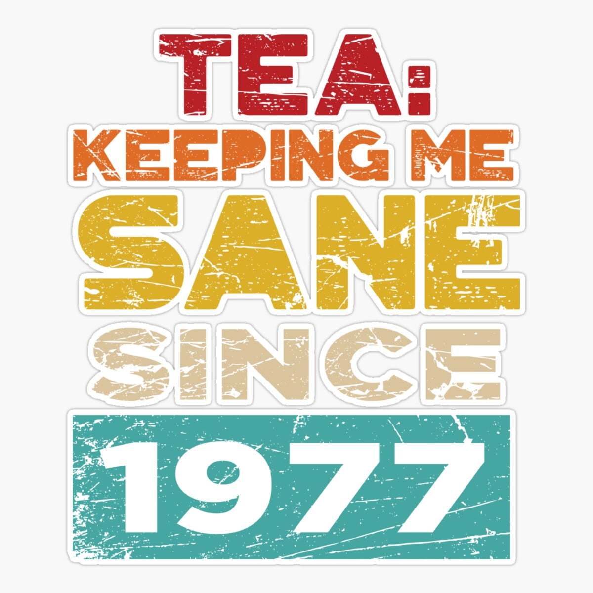Maneki Tea: Keeping Me Sane Since 1977 Sarcastic Tea T-Shirt Er, Phone ...