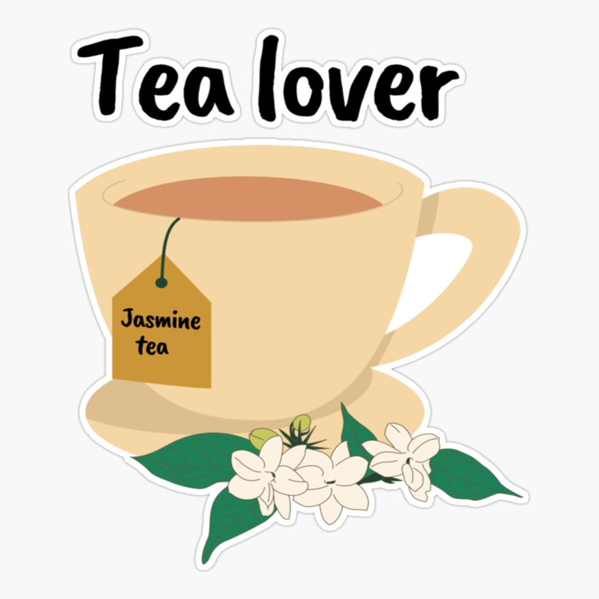 Maneki Tea Lover, Jasmine Tea, Tea Sticker, Phone Decal Water Bottle ...