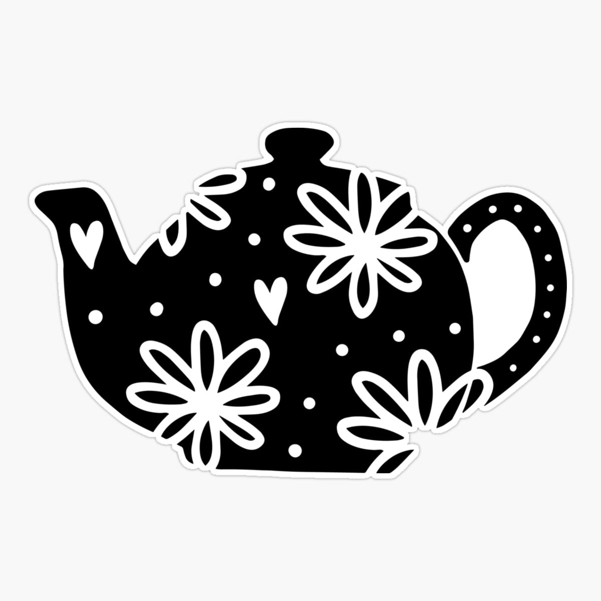 Maneki Tea Lovers Gift Tea Obsessed – Pretty Tea Pot Er, Phone Decal ...