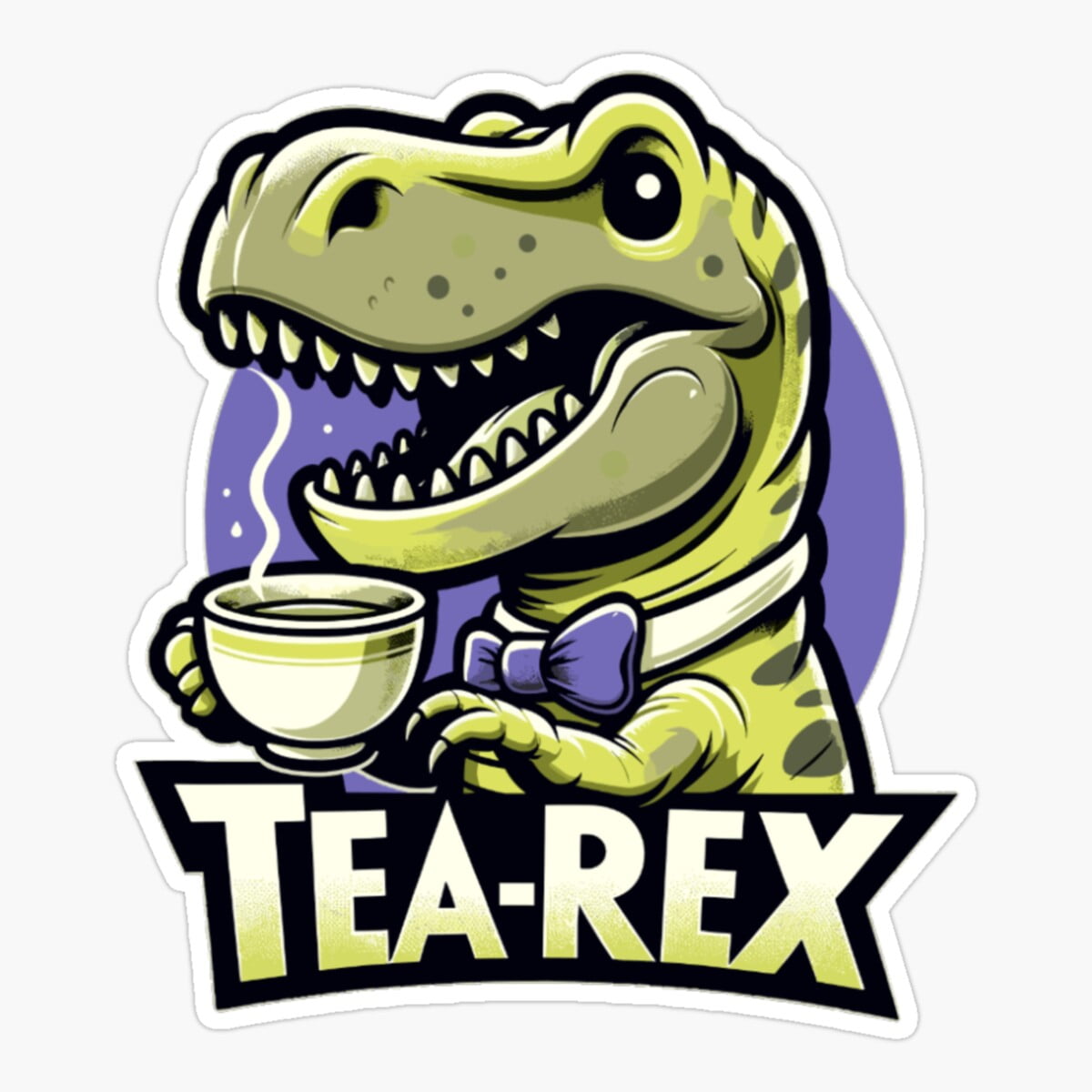 Maneki Tea-Rex Dinosaur Quirky Tea Lovers Dream Design Er, Phone Decal ...