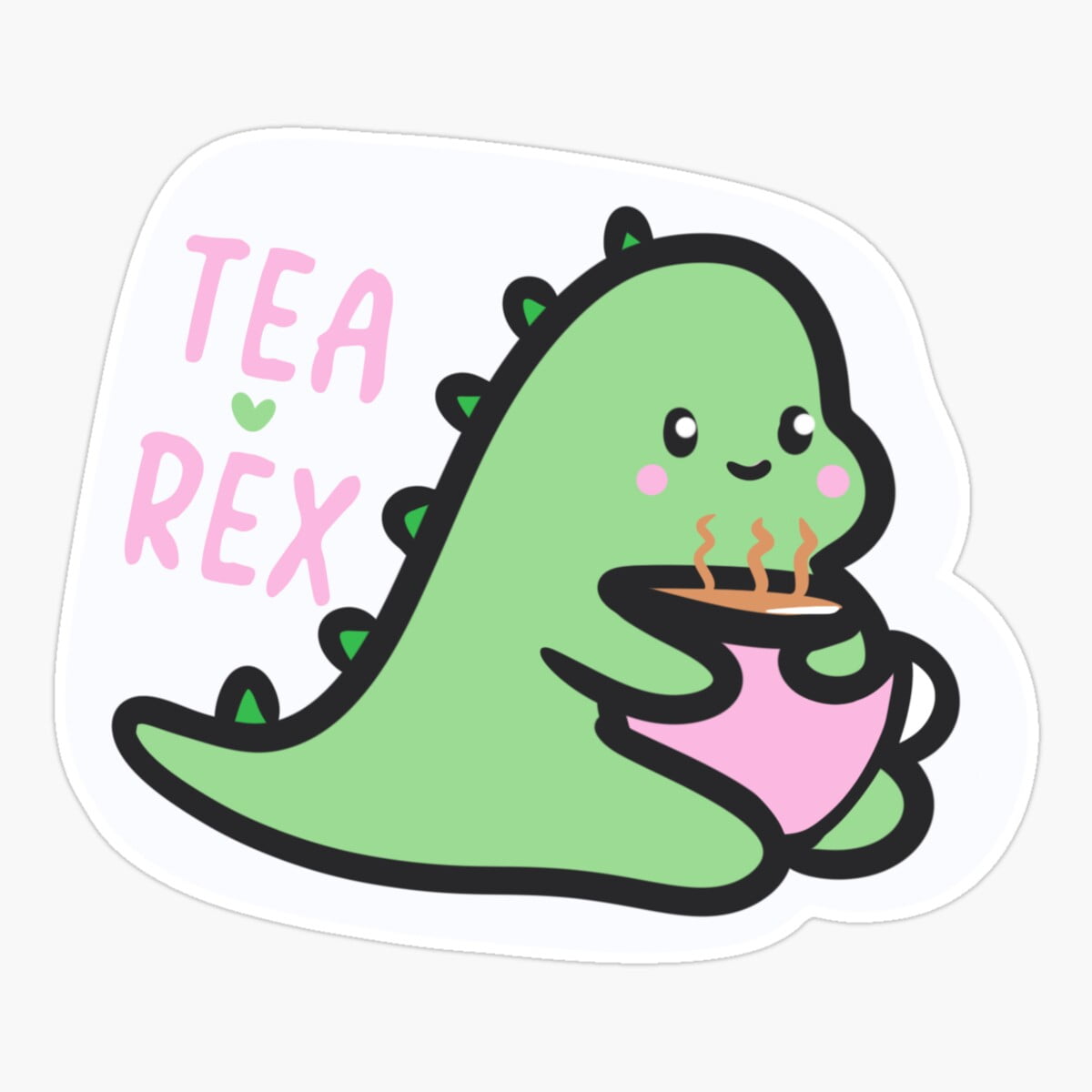 Maneki Tea-Rex, Dinosaur, Tea, Tea Lover, Funny Ers Er, Phone Decal ...