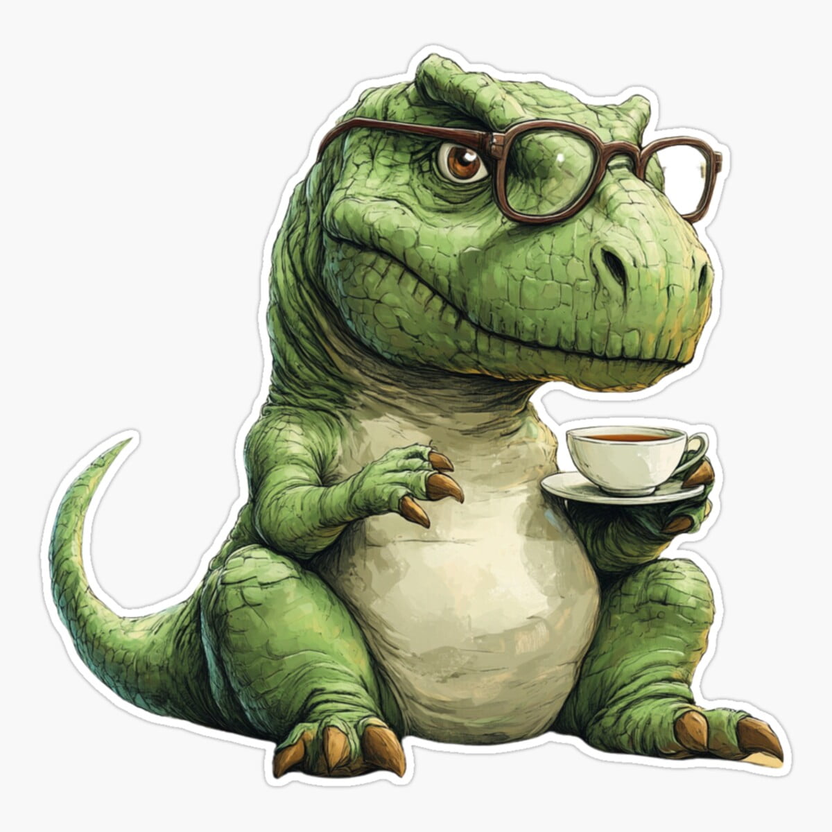 Maneki Tea Rex (T-Rex) Funny Design Er, Phone Decal Water Bottle ...