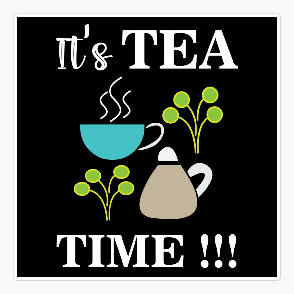 Maneki Tea Time Teapot Tea Leaves Colorful Seamless Pattern Er, Phone ...