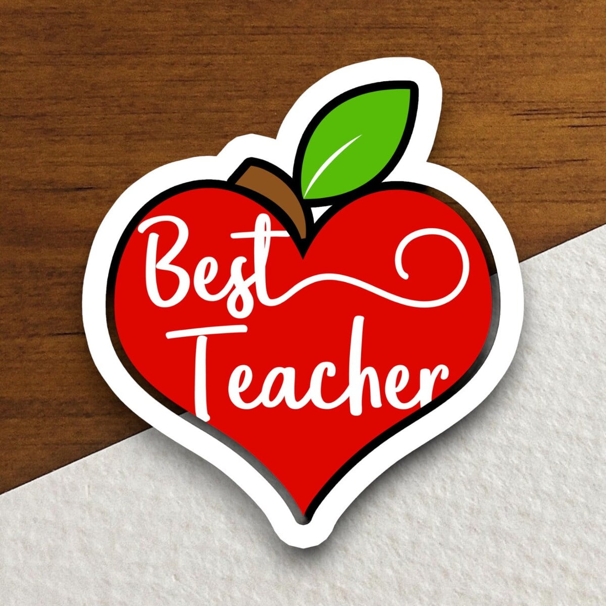 Maneki Teacher Apple Sticker, Teacher Sticker, Education Sticker ...