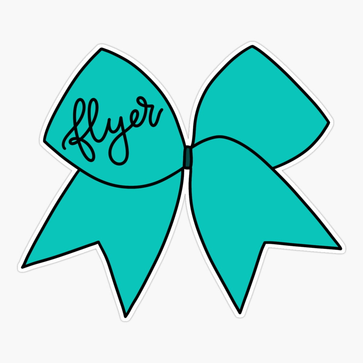 Maneki Teal Lyer Cheerleading Bow Er, Phone Decal Water Bottle Stickers ...