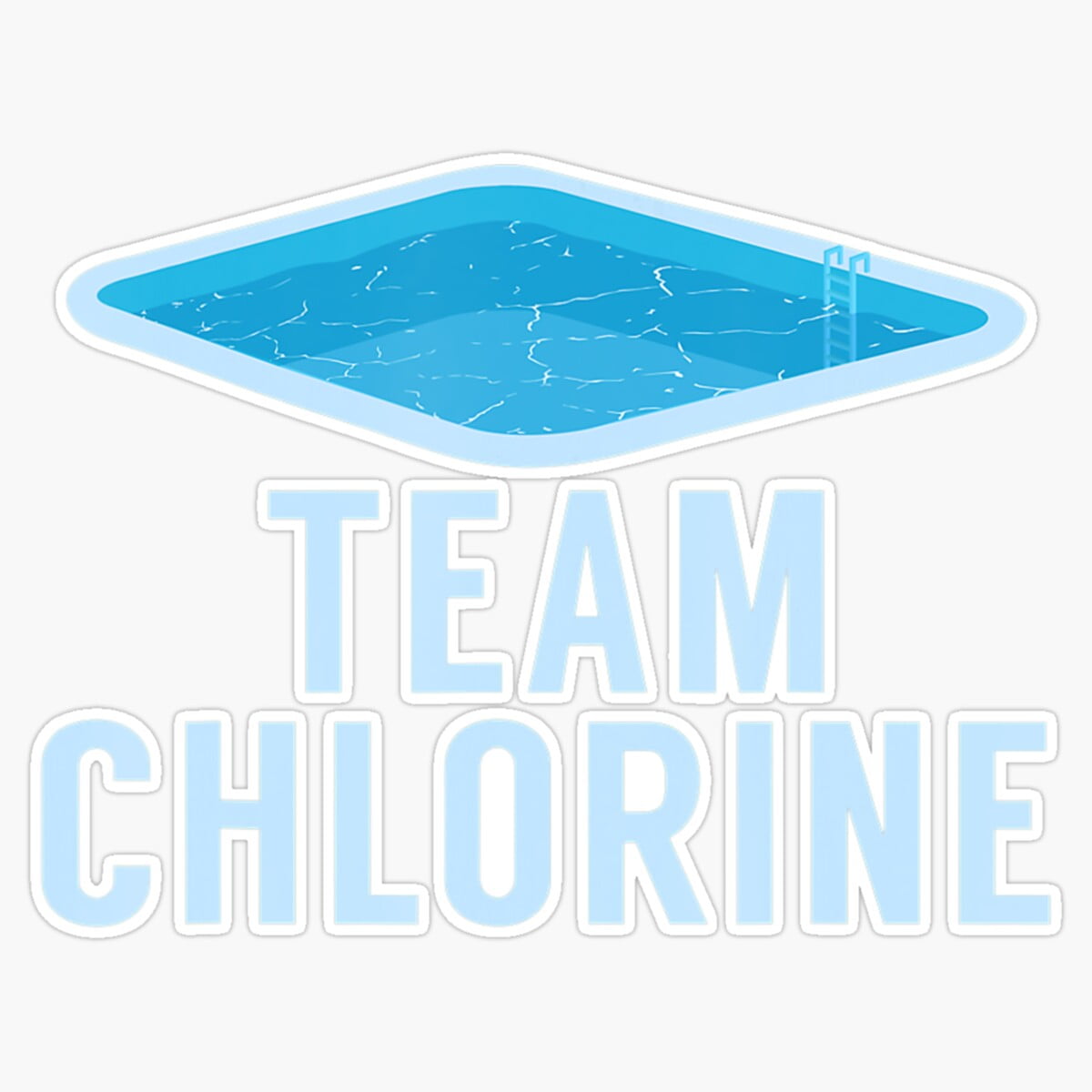 Maneki Team Chlorine Water Ocean Pool Swim Er, Phone Decal Water Bottle ...