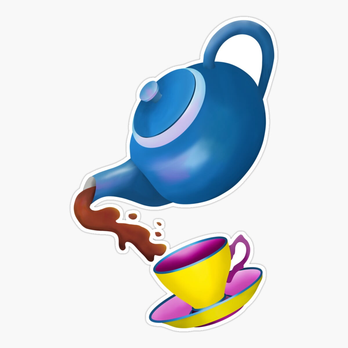 Maneki Teapot For Tea Lovers Er, Phone Decal Water Bottle Stickers Car ...