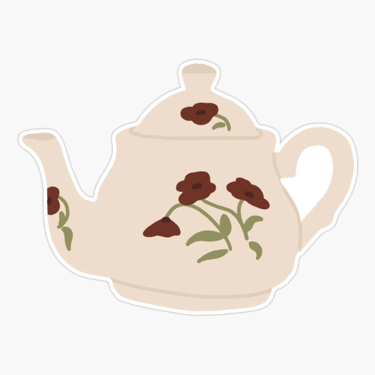 Maneki Teapot Sticker, Phone Decal Water Bottle Stickers Car Decals ...