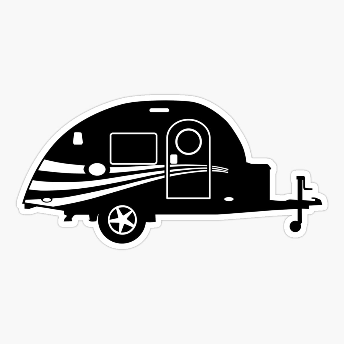 Maneki Teardrop Camping / Travel Trailer Er, Phone Decal Water Bottle ...