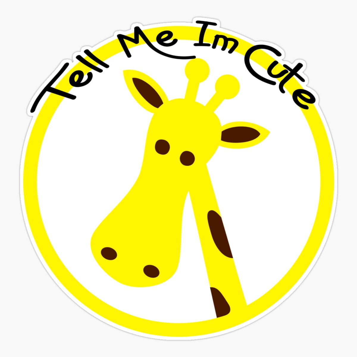 Maneki Tell Me I'M Cute Er, Phone Decal Water Bottle Stickers Car ...