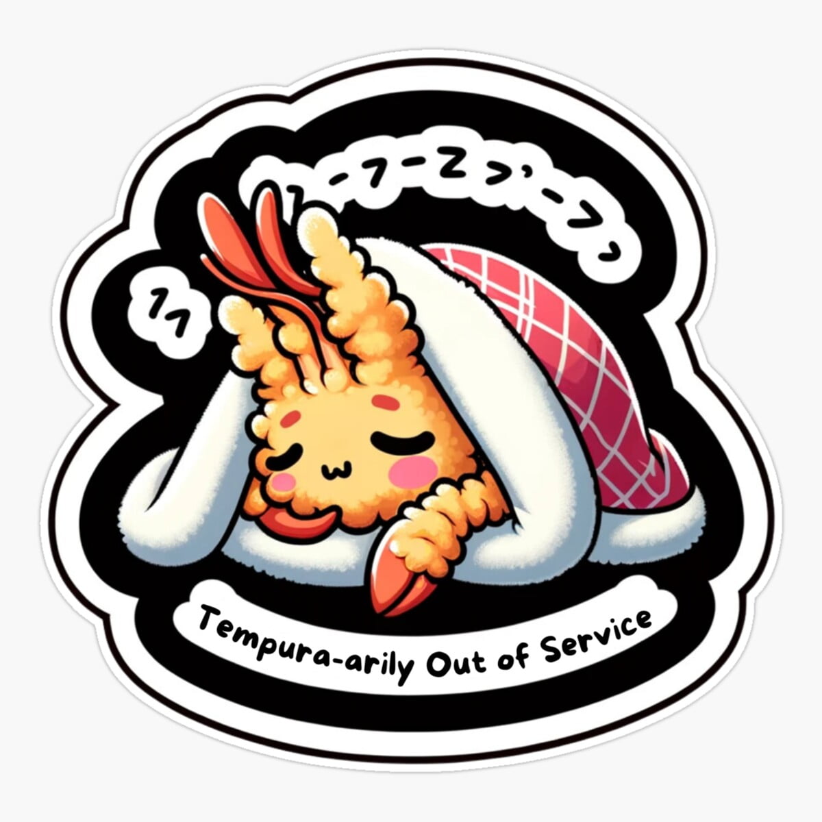 Maneki Tempura Shrimp Design Sticker, Phone Decal Water Bottle Stickers ...