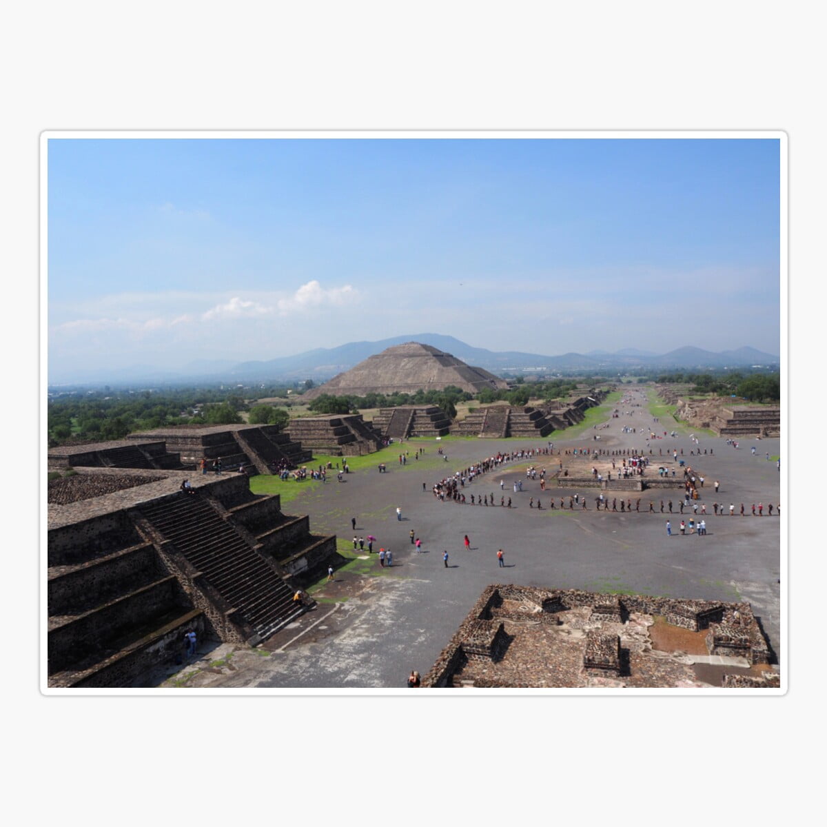 Maneki Teotihuacan Pyramids , Mexico Sticker, Phone Decal Water Bottle ...