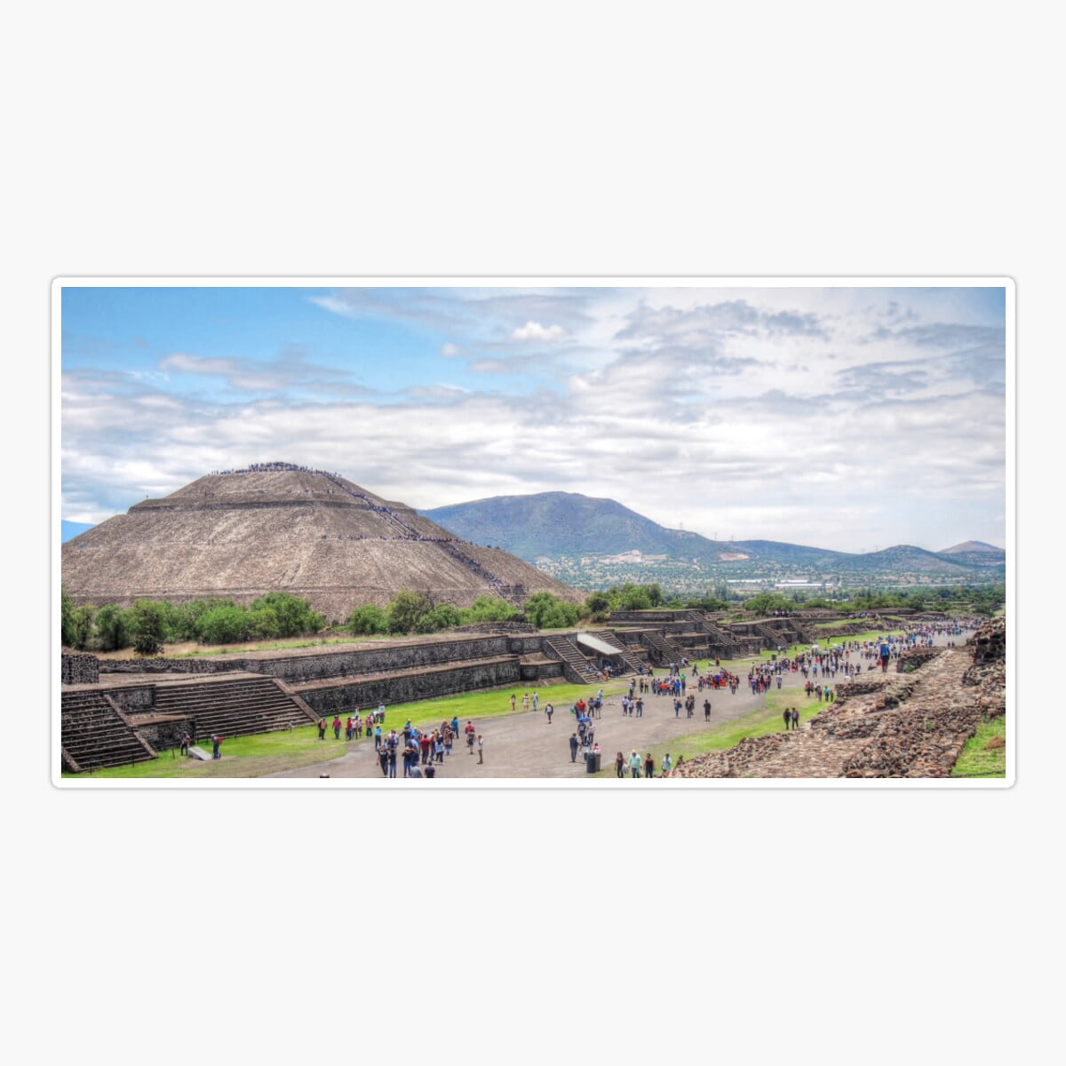 Maneki Teotihuacan 'Sun' Pyramid Sticker, Phone Decal Water Bottle ...