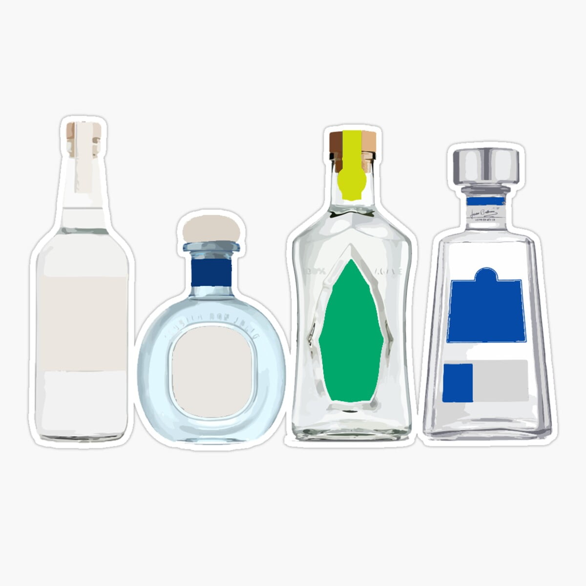 Maneki Tequila Bottles Er, Phone Decal Water Bottle Stickers Car Decals ...