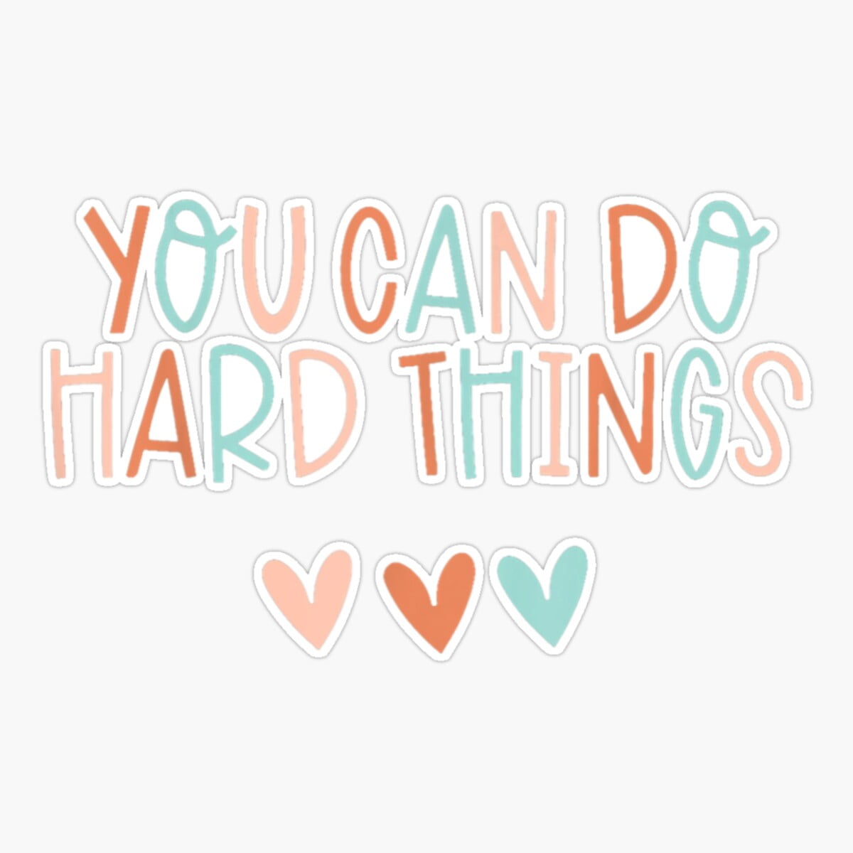 Maneki Test Day You Can Do Hard Things Er, Phone Decal Water Bottle ...