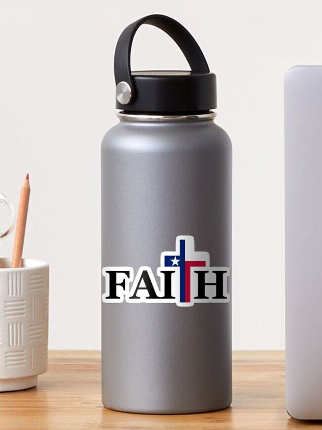 Maneki Texas Faith Lone Star Cross Sticker, Phone Decal Water Bottle ...