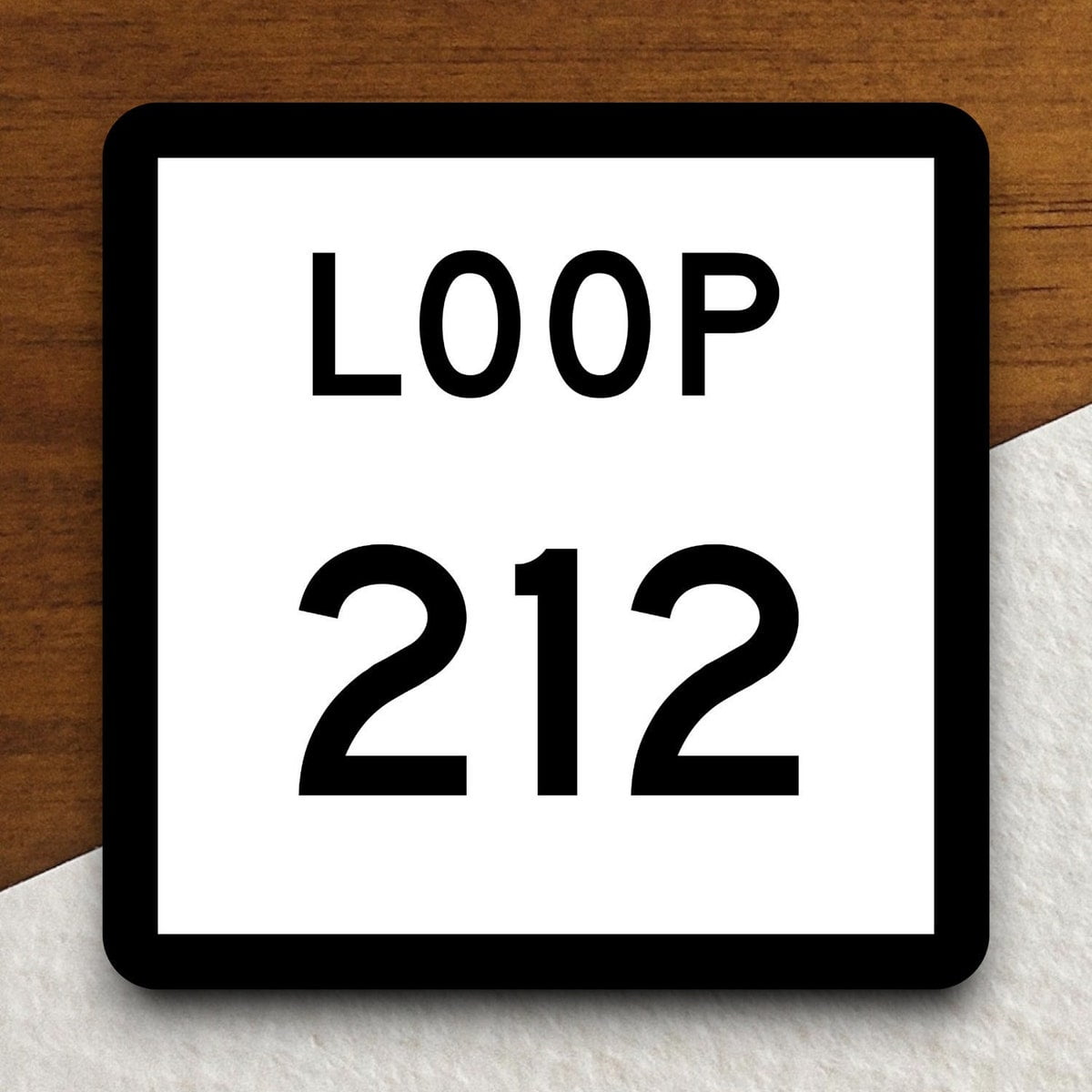 Maneki Texas Loop 212 Road Sign Sticker, Road Trip Sticker, Highway Sign, Room Decor, Travel ...