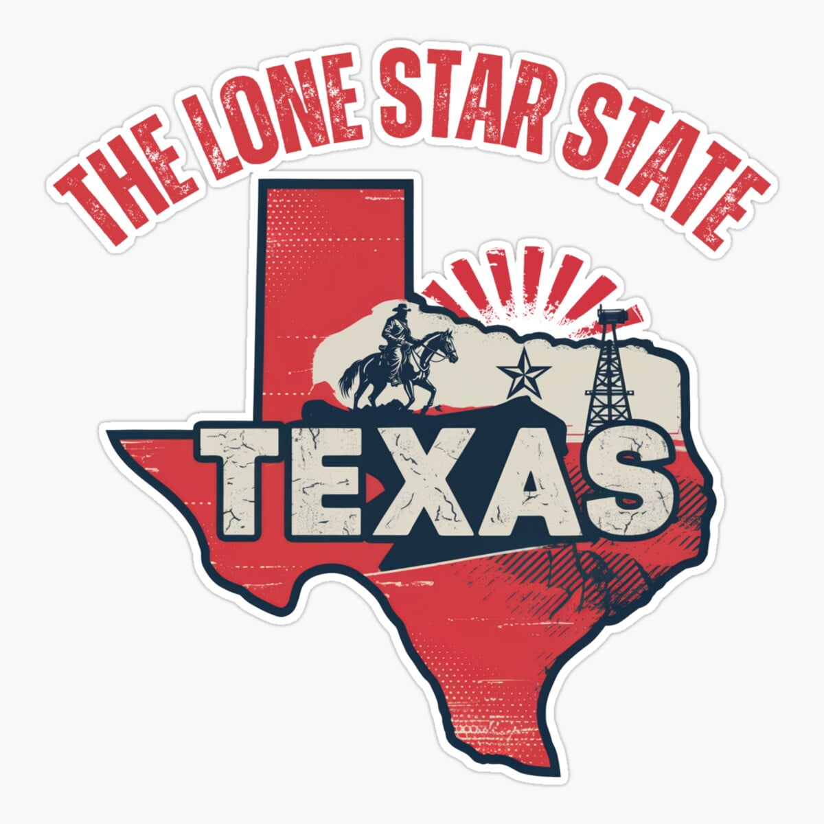 Maneki Texas The Lone Star State Sticker, Phone Decal Water Bottle ...