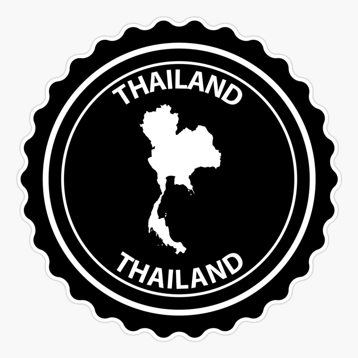 Maneki Thailand Stamp Sticker, Phone Decal Water Bottle Stickers Car ...