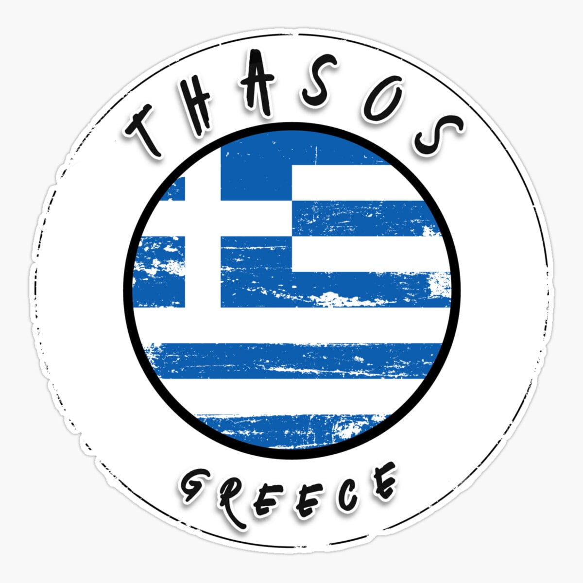 Maneki Thasos Greece Vintage Sticker, Phone Decal Water Bottle Stickers Car Decals, Funny ...