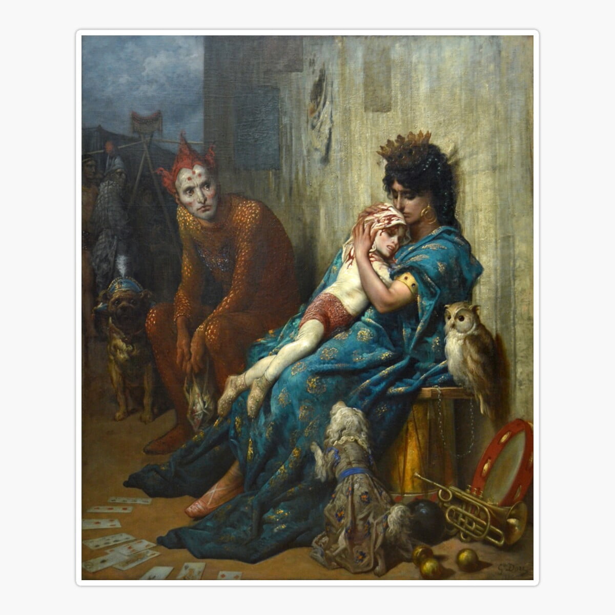 Maneki The Acrobats - Gustave Dore Er, Phone Decal Water Bottle ...