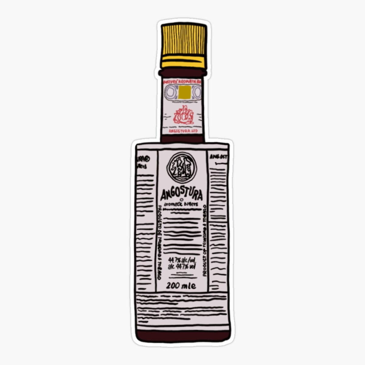 Maneki The Angostura Bitters Er, Phone Decal Water Bottle Stickers Car ...