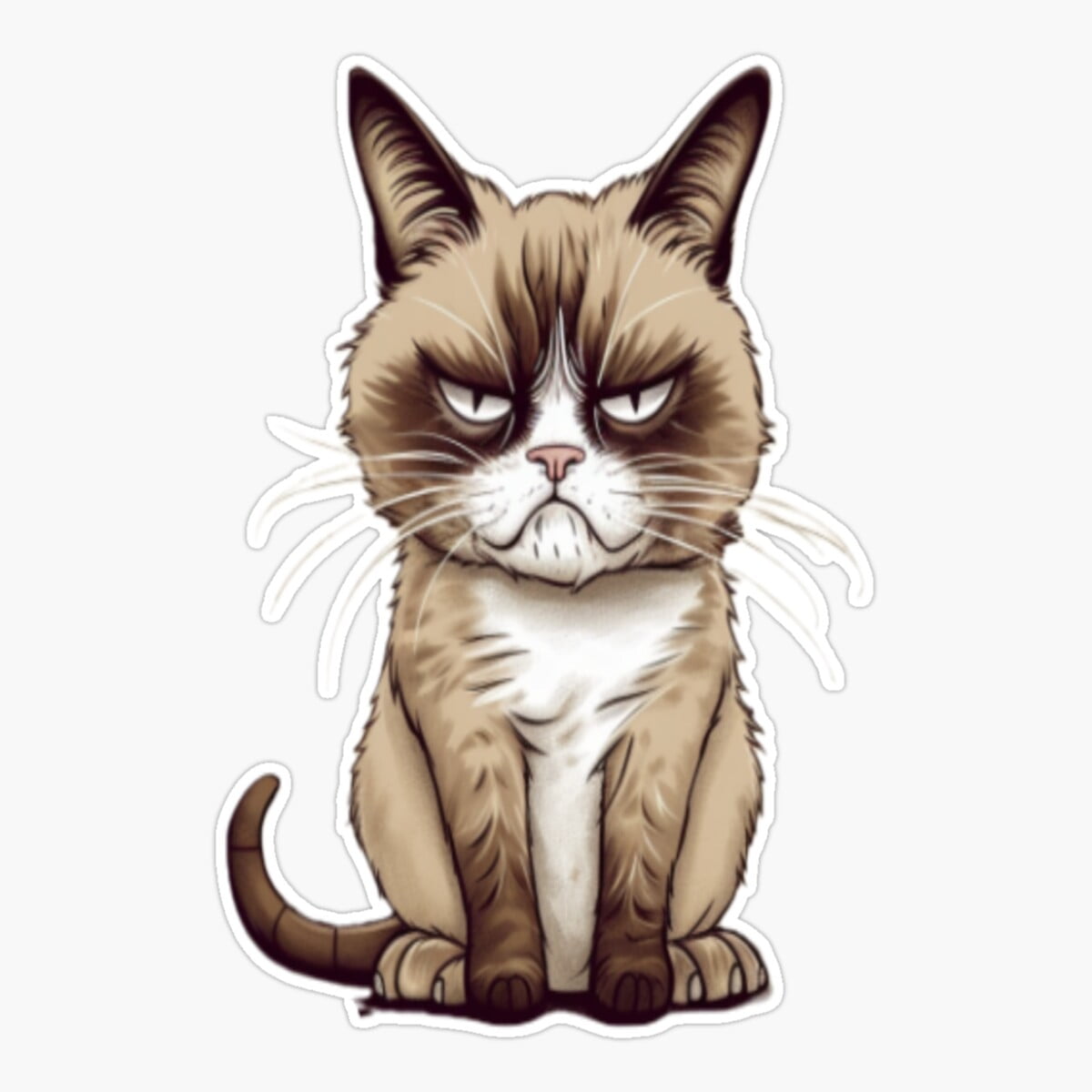 Maneki The Angry Cat Er, Phone Decal Water Bottle Stickers Car Decals ...