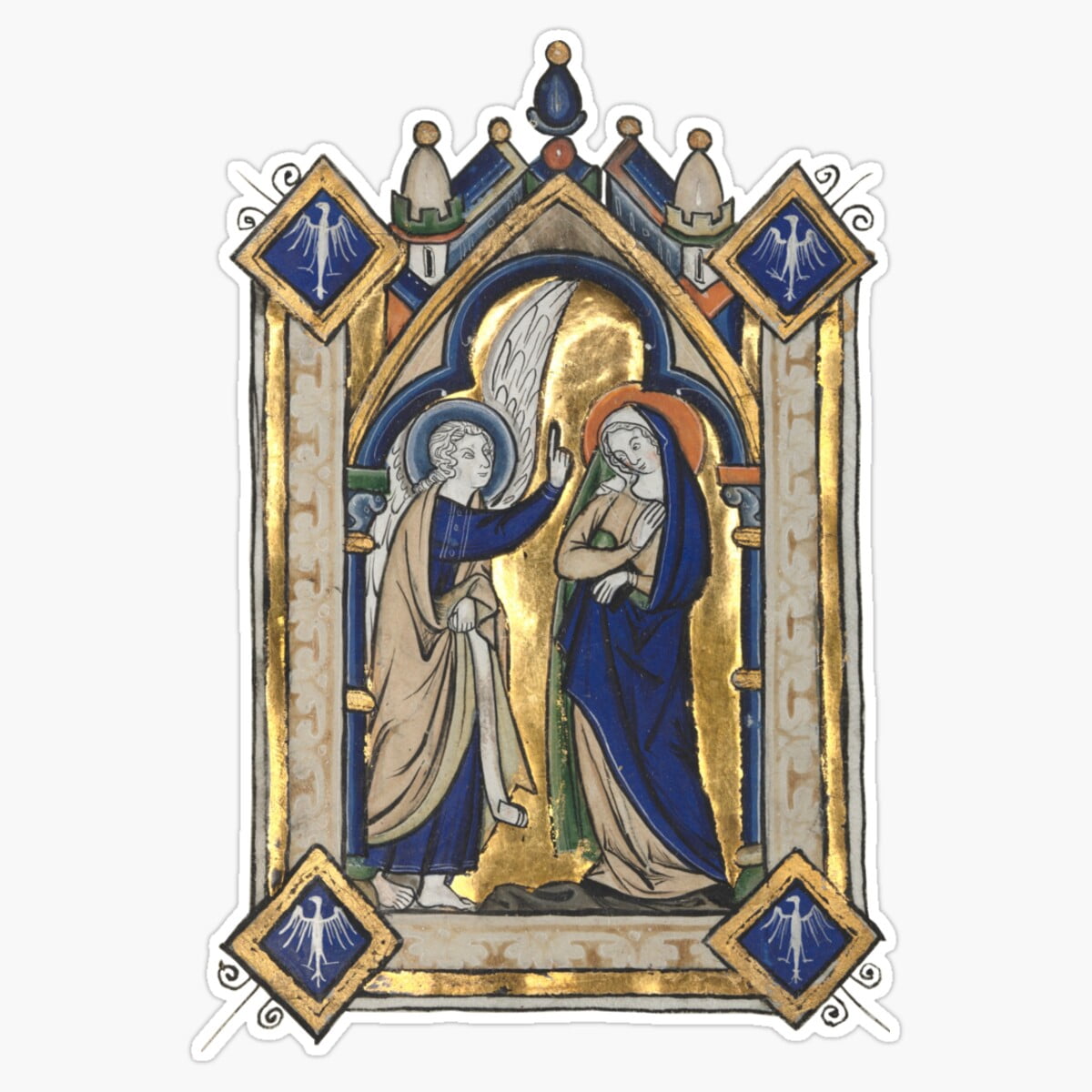 Maneki The Annunciation From Medieval Psalter (Flanders) Er, Phone ...