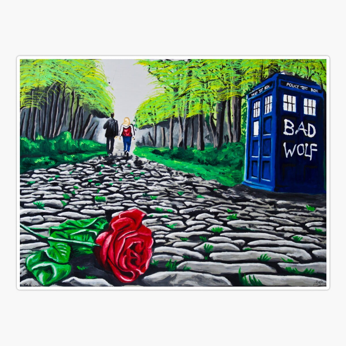 Maneki The Ballad Of Bad Wolf Er, Phone Decal Water Bottle Stickers Car ...