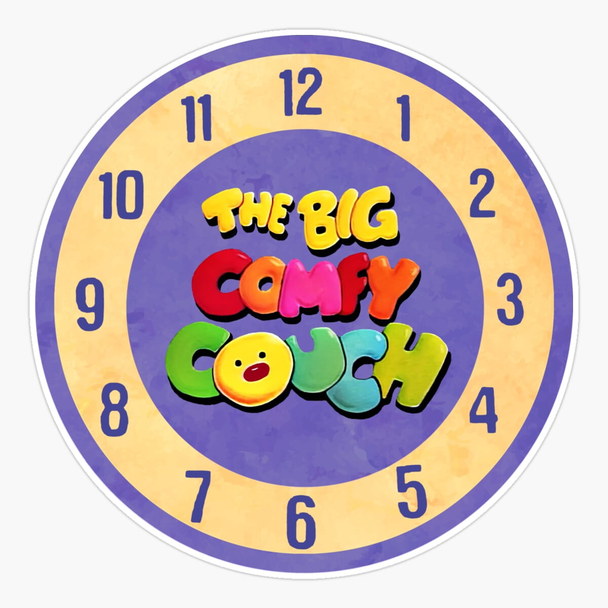 Maneki The Big Comfy Couch Clock Er, Phone Decal Water Bottle Stickers Car Decals, Funny ...