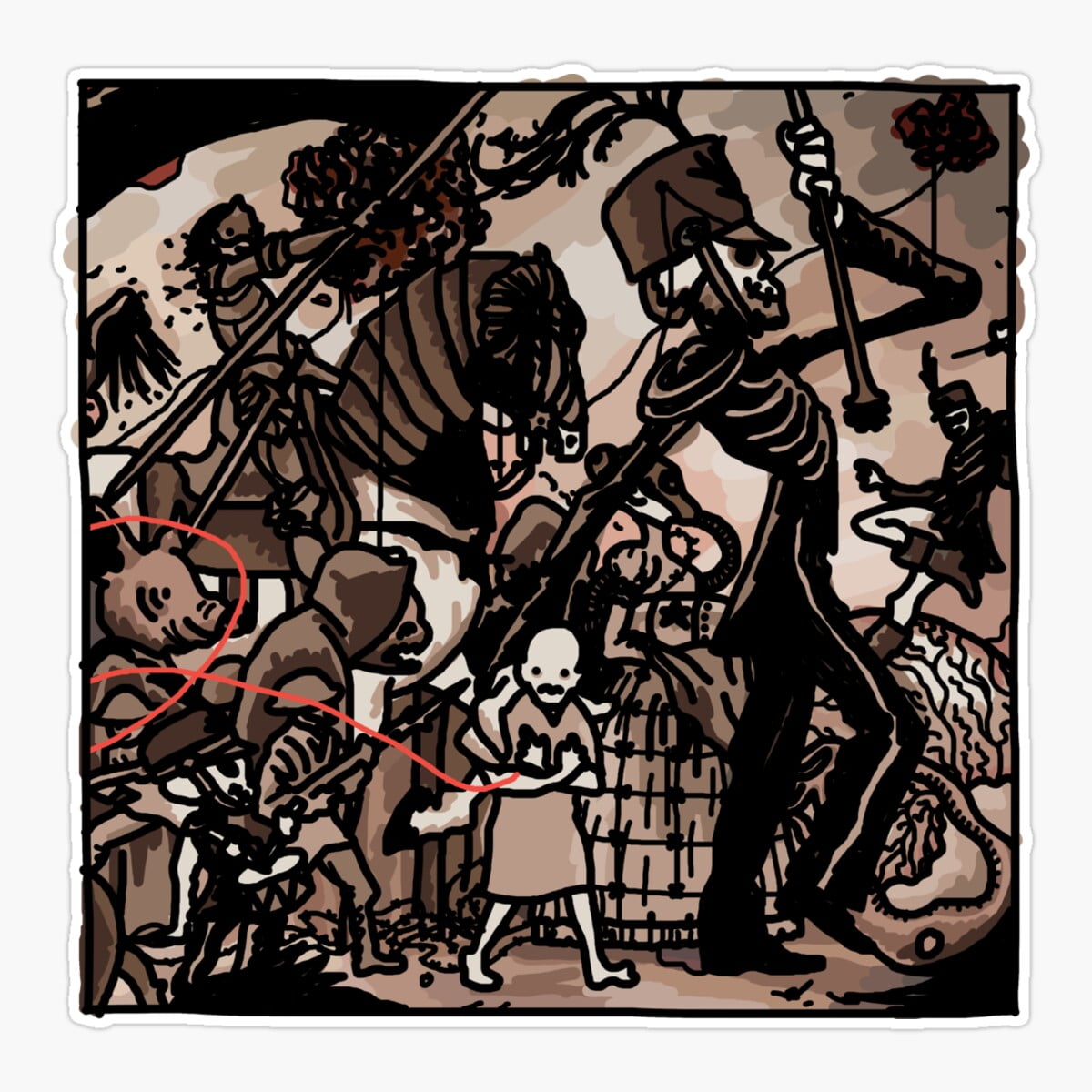 Maneki The Black Parade Sticker, Phone Decal Water Bottle Stickers Car ...