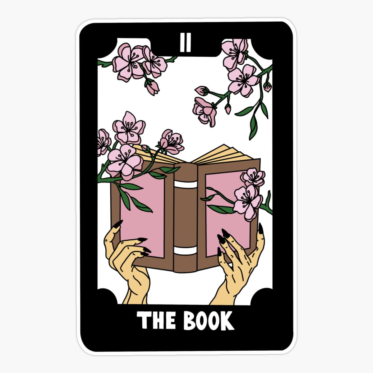 Maneki The Book – Bookish Loral Tarot Card In Bold Line Art Style Er ...