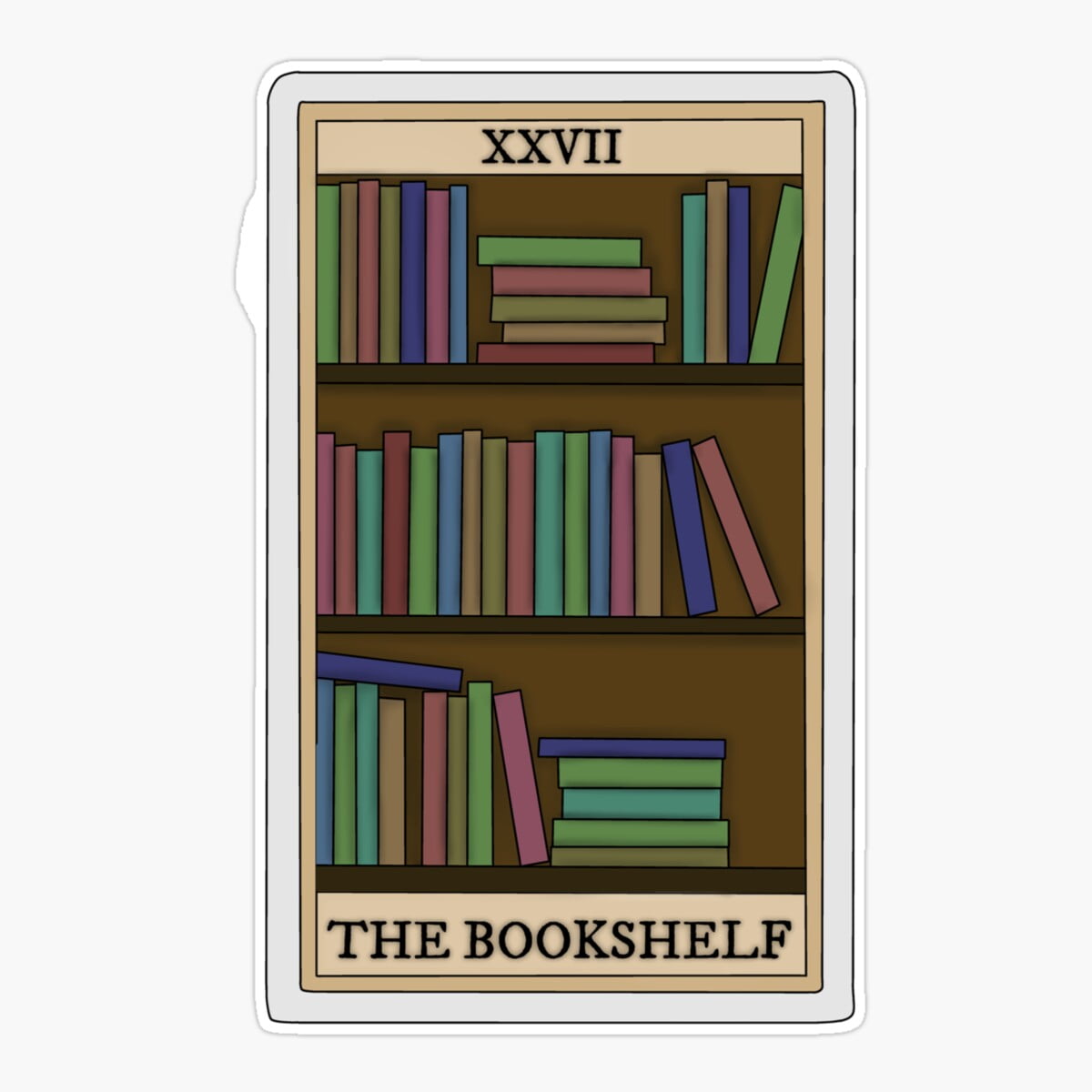 Maneki The Bookshelf (Bookish Tarot Card Collection) Sticker, Phone ...