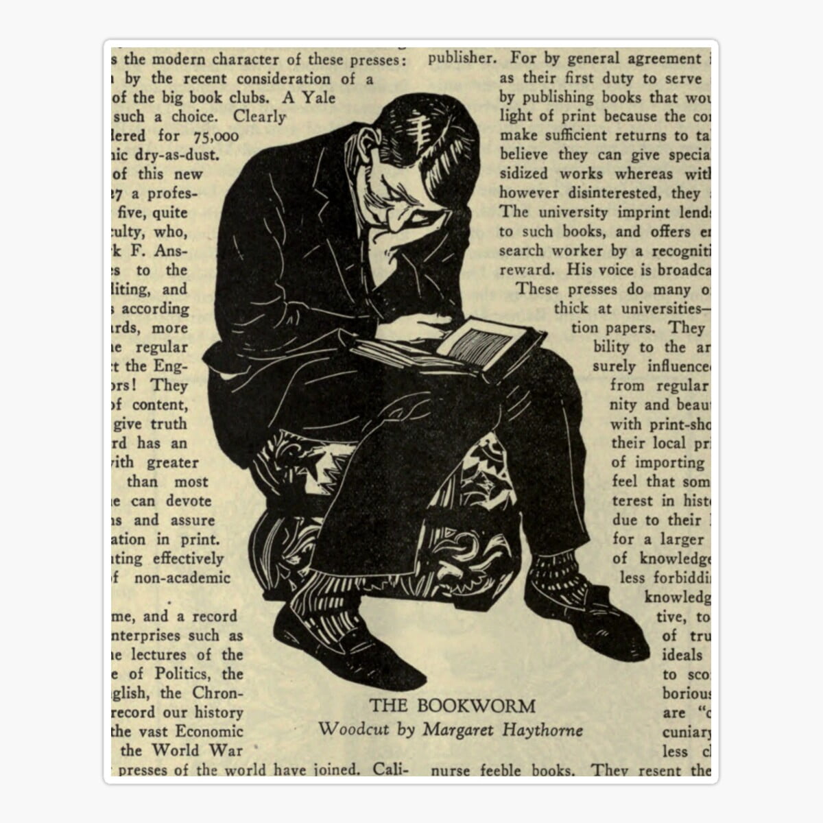 Maneki The Bookworm Sticker, Phone Decal Water Bottle Stickers Car ...