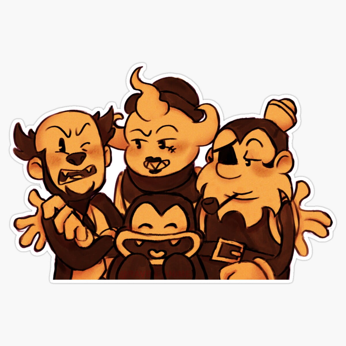 Maneki The Butcher Gang No Background Er, Phone Decal Water Bottle ...