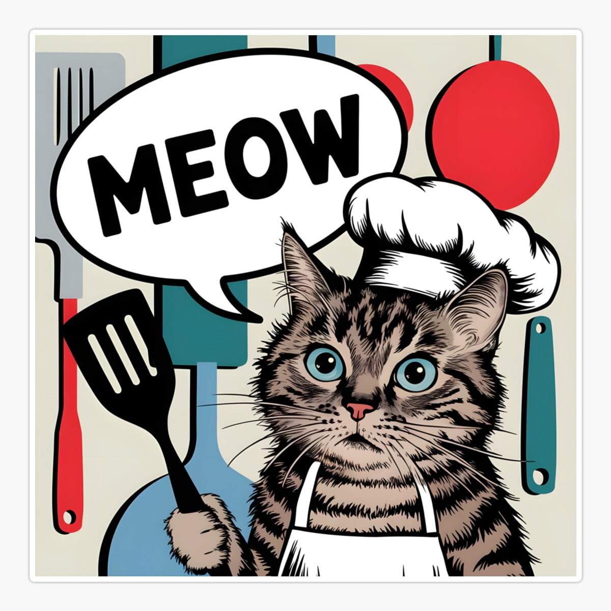 Maneki The Cat Master Che - Lost But Still Cooking! Sticker, Phone ...