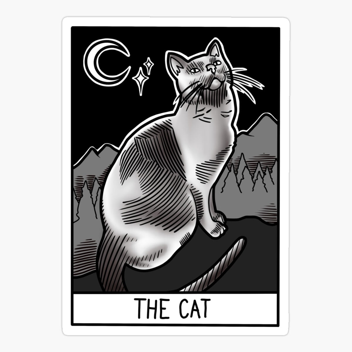 Maneki The Cat Tarot Card Er, Phone Decal Water Bottle Stickers Car ...