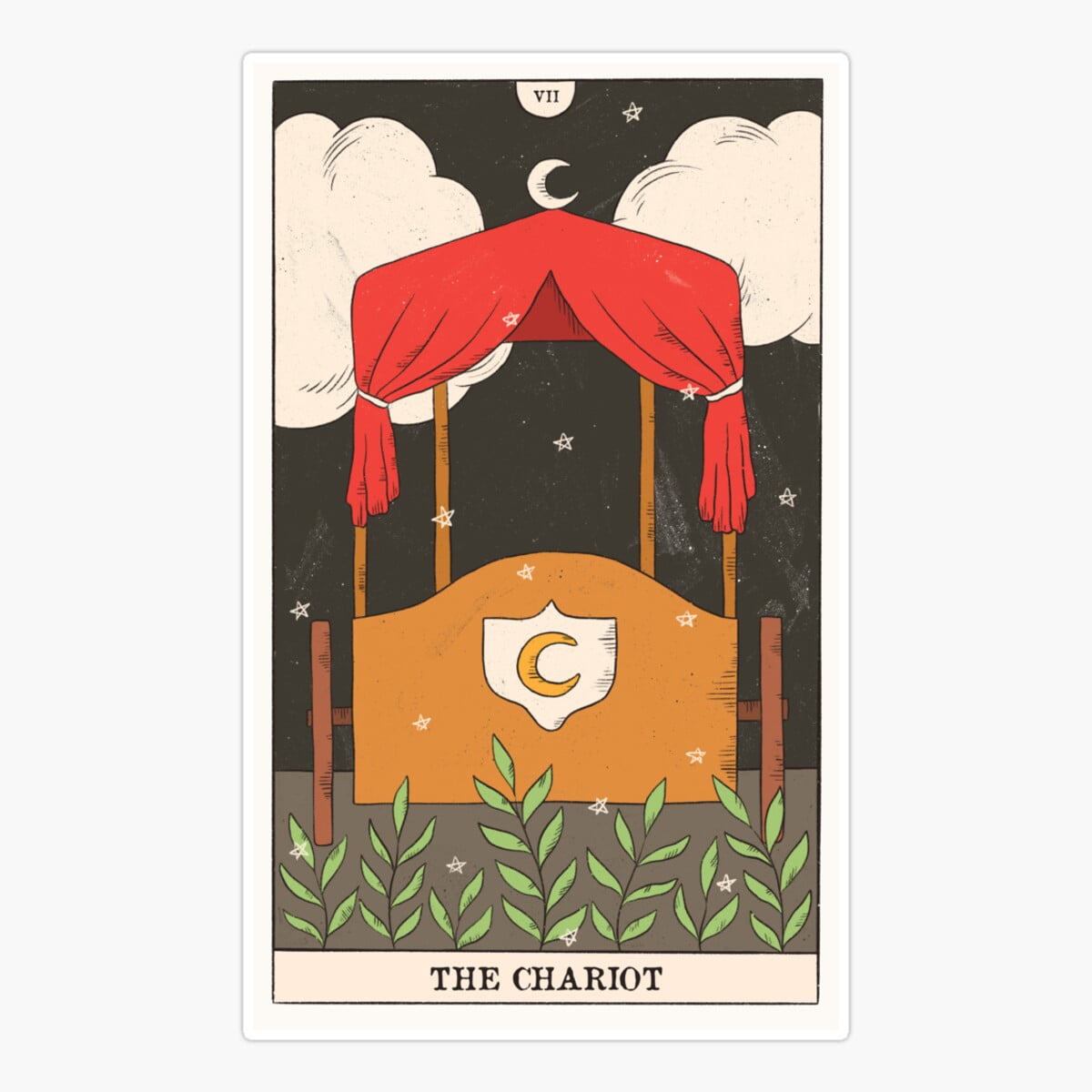 Maneki The Chariot - Tarot Cards - Mor Arcana Er, Phone Decal Water ...