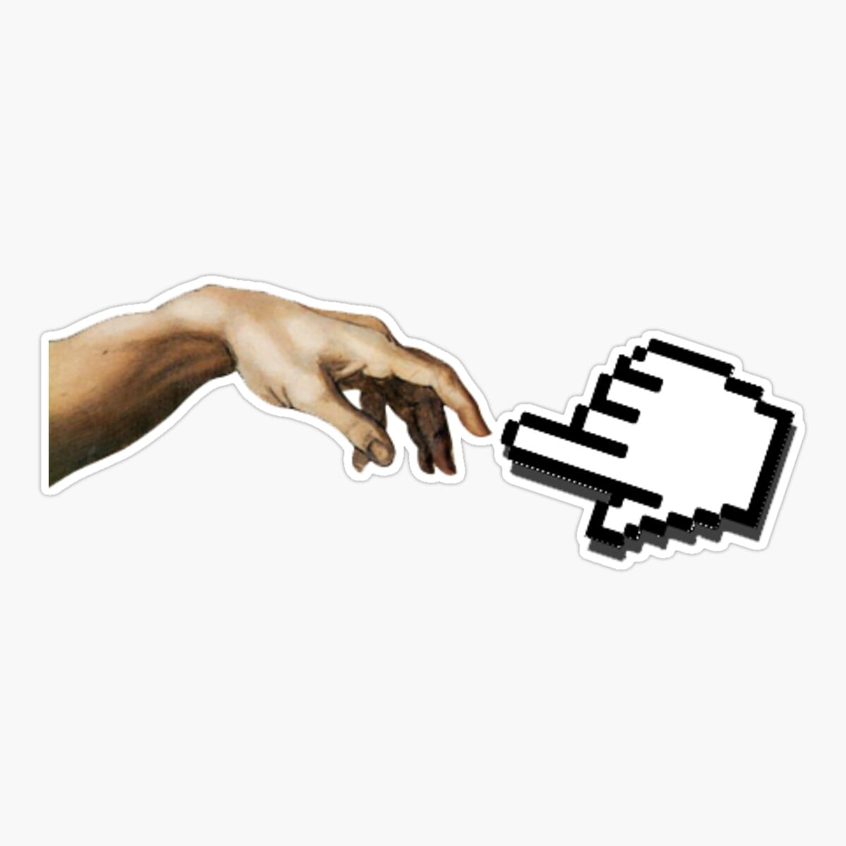 Maneki The Creation Of Adam And Windows Sticker, Phone Decal Water ...