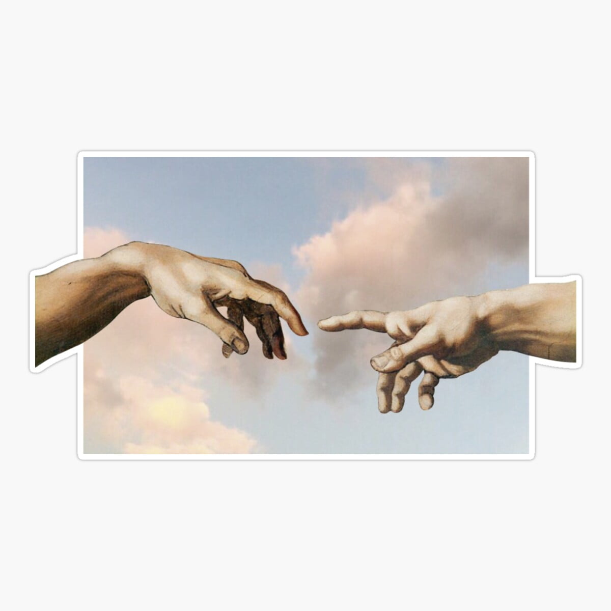 Maneki The Creation Of Adam Sticker, Phone Decal Water Bottle Stickers ...