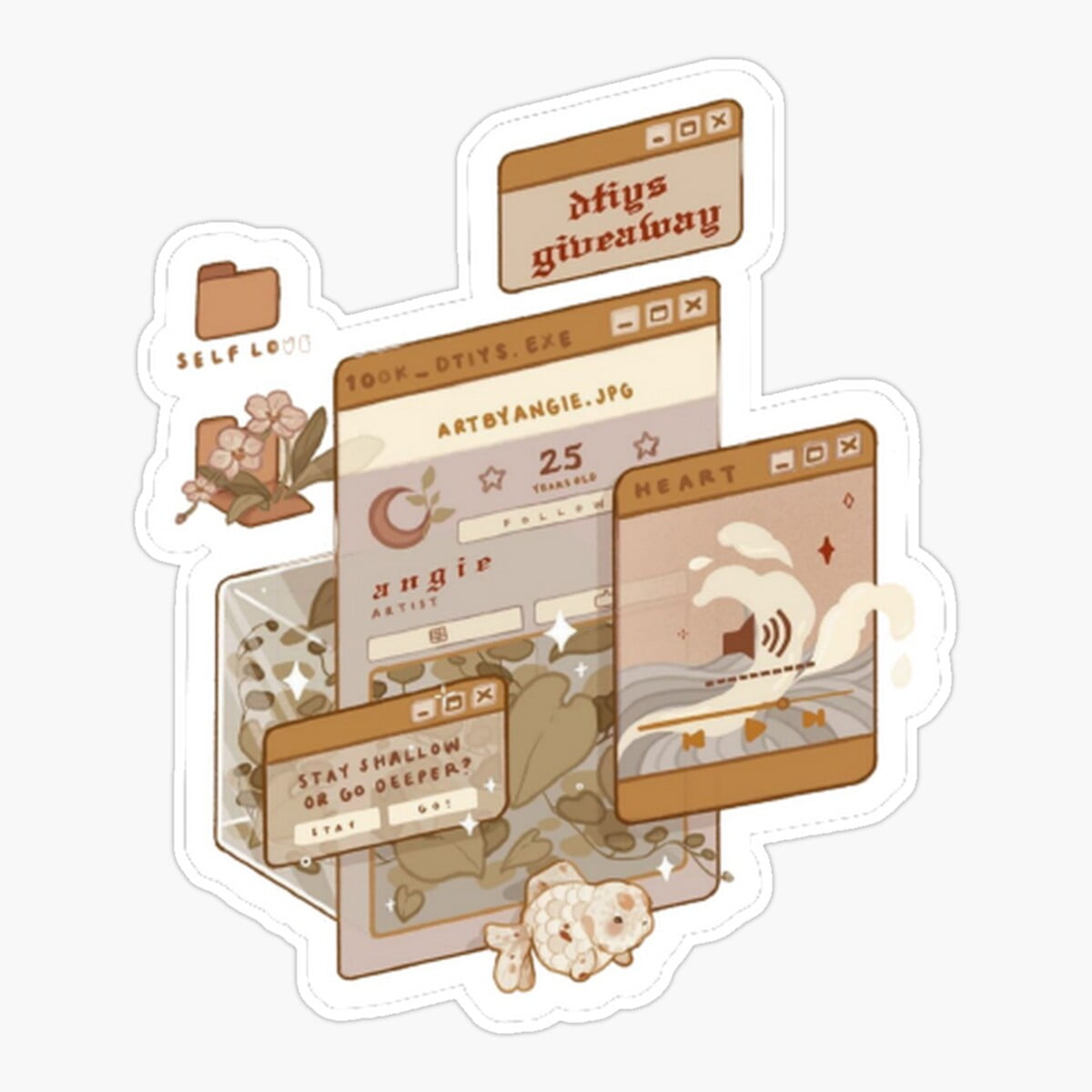 Maneki The Dark Aesthetic Sticker, Phone Decal Water Bottle Stickers ...