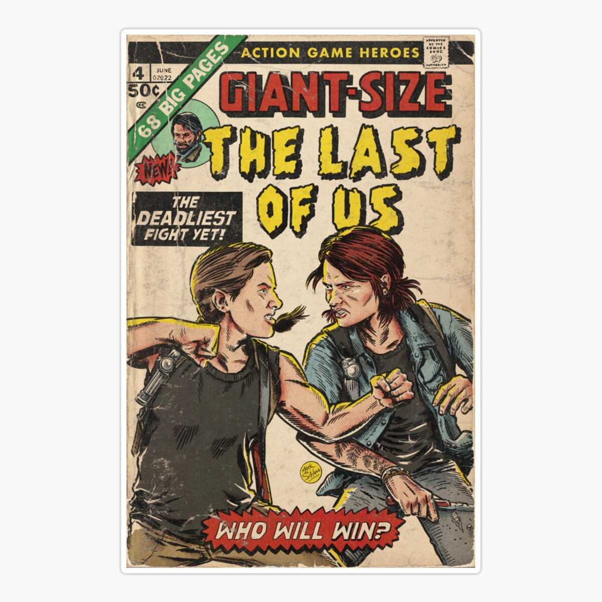 Maneki The Deadliest Fight Yet! Comic Book Cover Fan Art Sticker, Phone ...