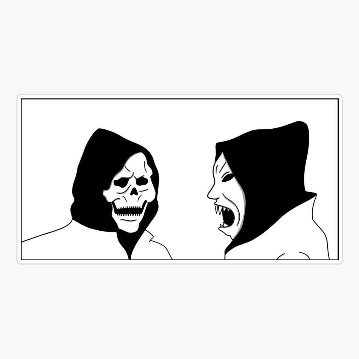 Maneki The Devil And God Are Raging Inside Me Sticker, Phone Decal ...