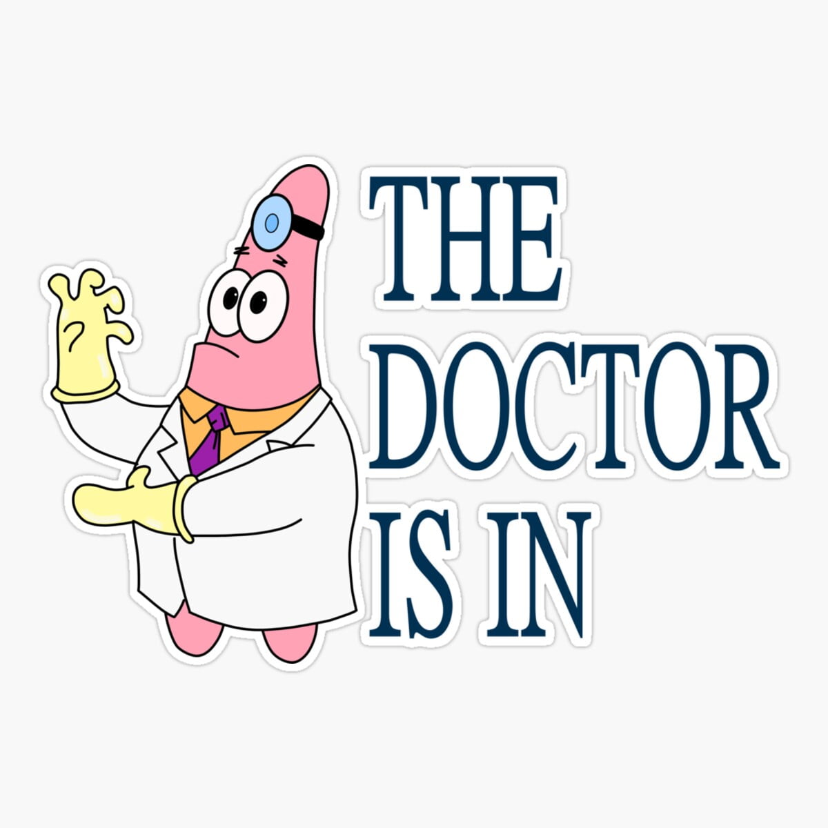 Maneki The Dr Is In Patrick Star Er, Phone Decal Water Bottle Stickers ...