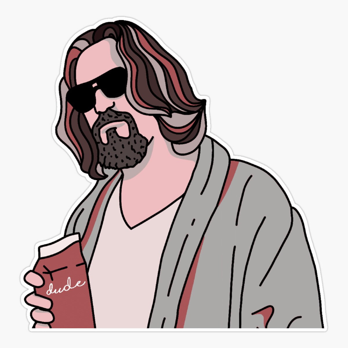 Maneki The Dude Er, Phone Decal Water Bottle Stickers Car Decals, Funny ...