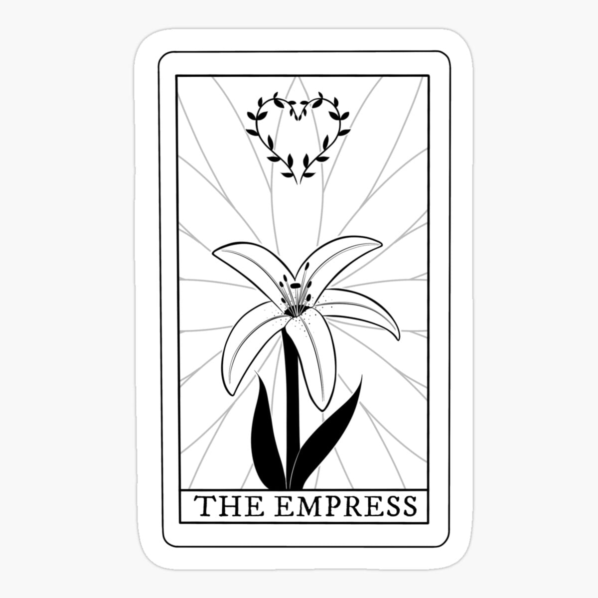 Maneki The Empress Tarot Card Er, Phone Decal Water Bottle Stickers Car ...