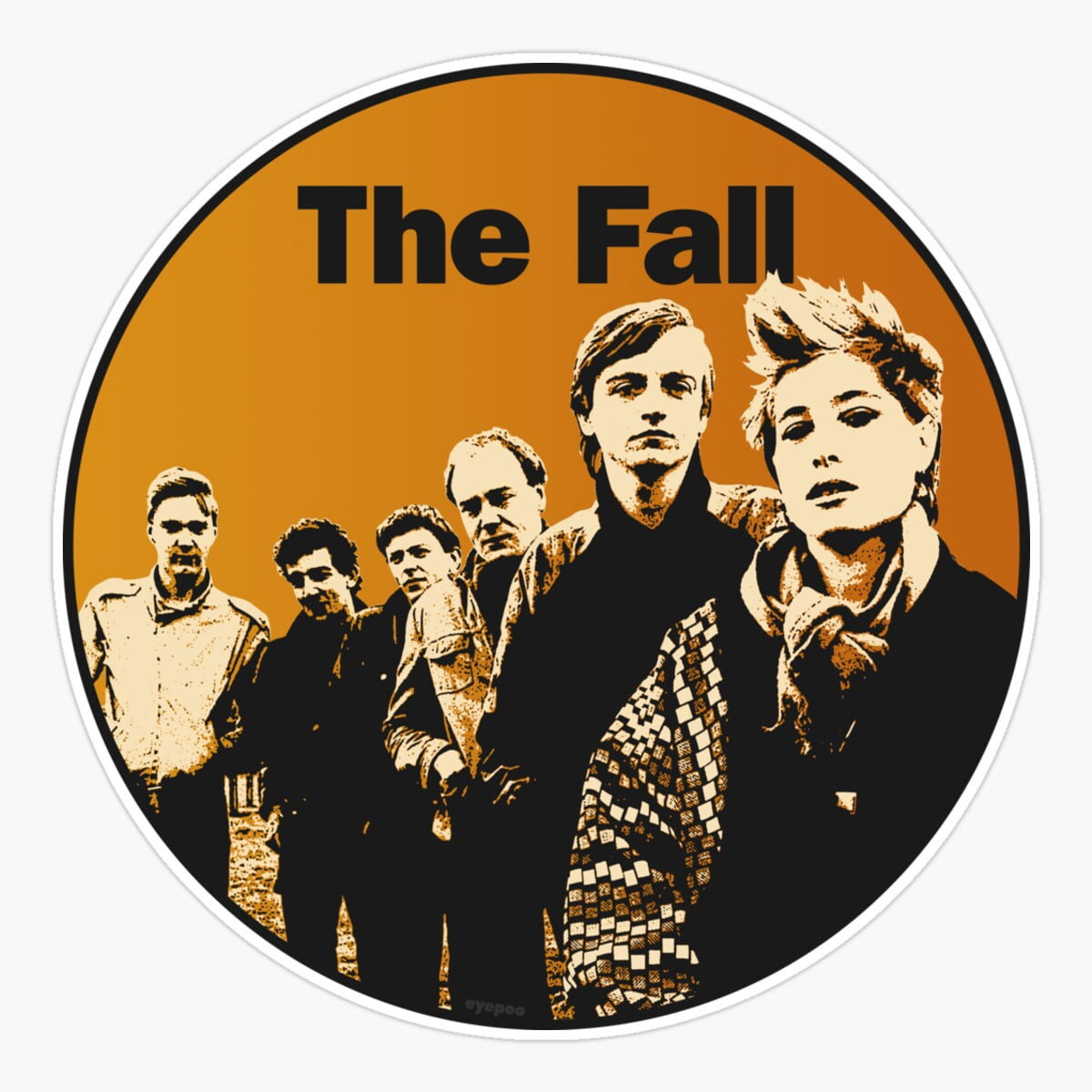 Maneki The Fall Post Punk Band Sticker, Phone Decal Water Bottle ...