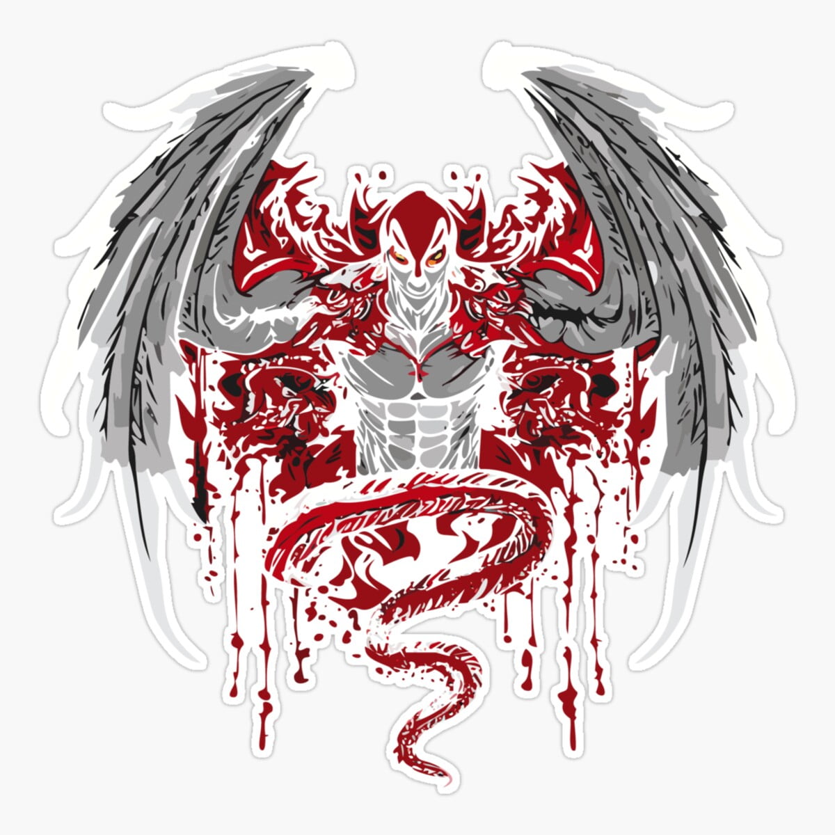 Maneki The Fallen Angel Sticker, Phone Decal Water Bottle Stickers Car ...